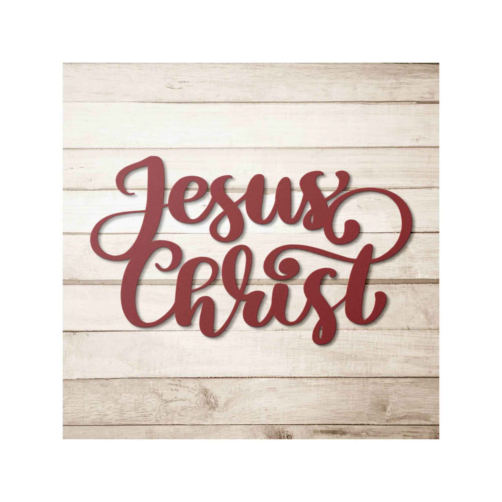 Jesus Christ Script Text Metal Art, Christian Metal Art, Faith in God ...