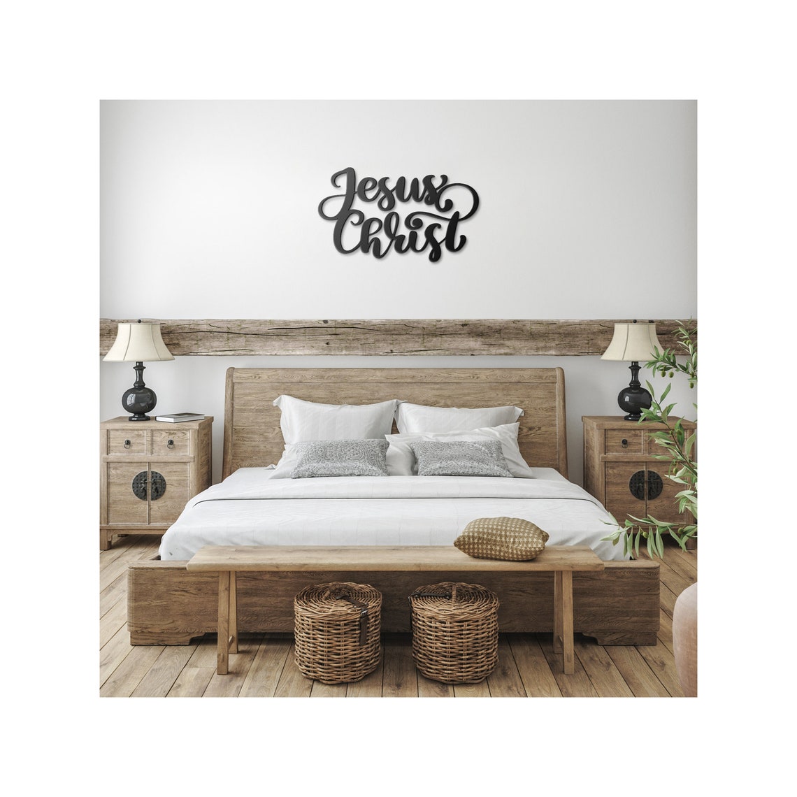 Jesus Christ Script Text Metal Art, Christian Metal Art, Faith in God ...