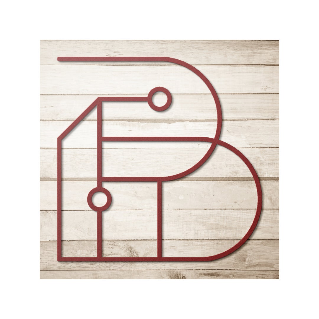 Letter B, Your Initial, Art Deco Letters, Monogram, Metal Signs, Rustic ...