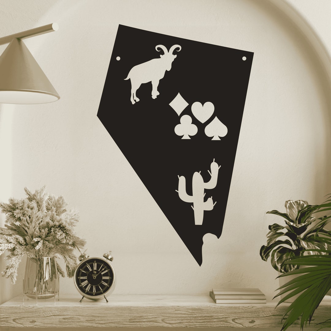 The Silver State Nevada Metal Art - Etsy
