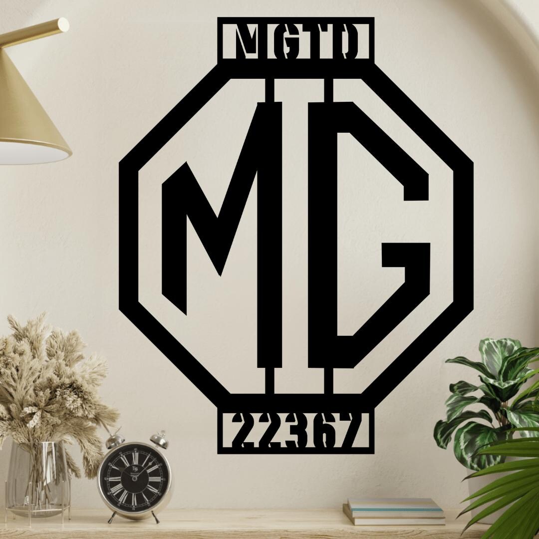 MG Metal Sign: Classic British Car Art, Indoor/outdoor Decor - Etsy