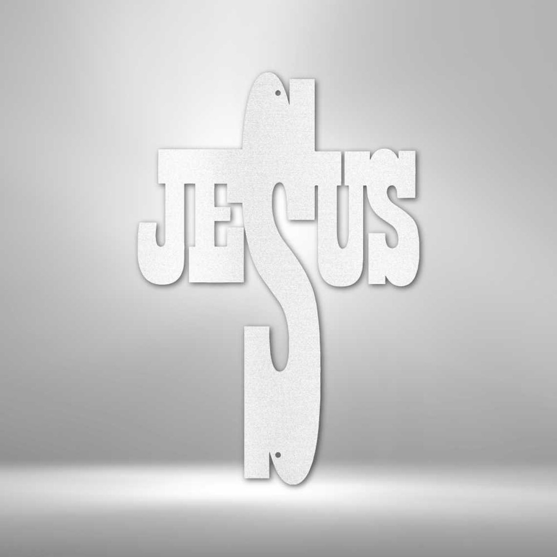 Jesus Cross Metal Sign, Faith-themed Indoor Outdoor Art - Etsy