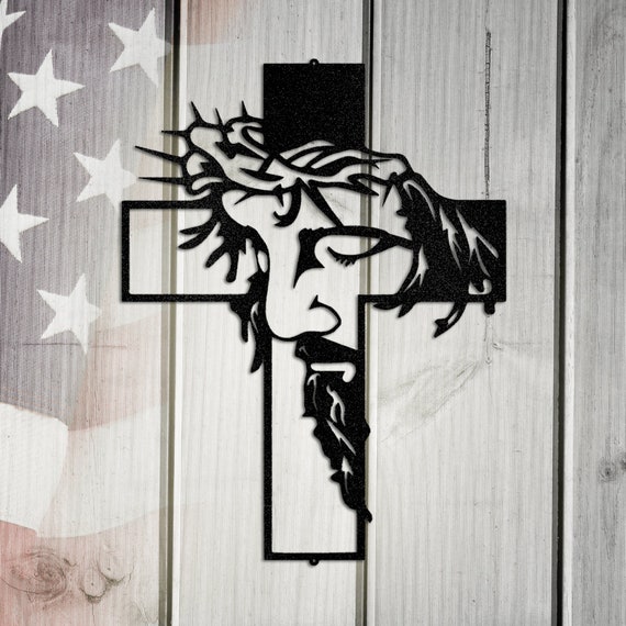 Christ Cross Art Indoor or Outdoor Metal Sign Unique USA - Etsy