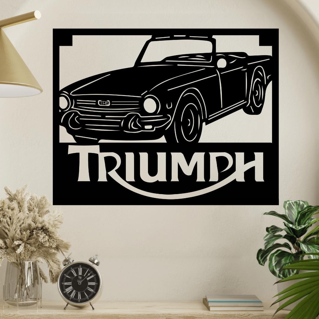 Triumph TR6 Metal Sign: USA Made Car Art, Indoor/outdoor Decor - Etsy