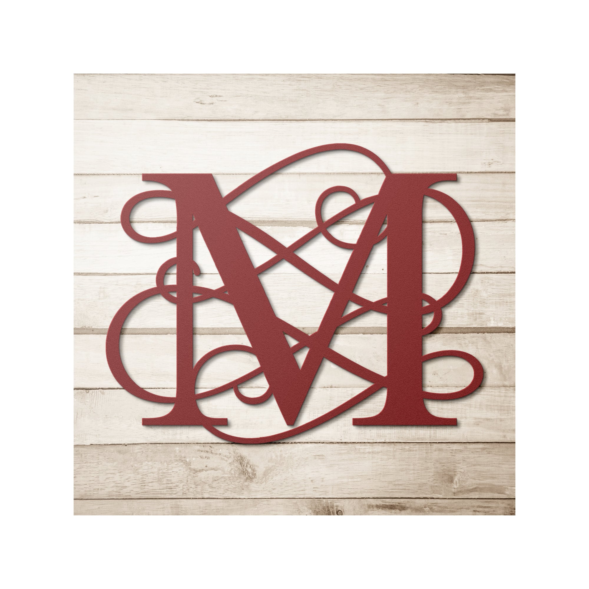 Letter M, Your Initial, Swirl Letters, Monogram, Metal Signs, Rustic ...