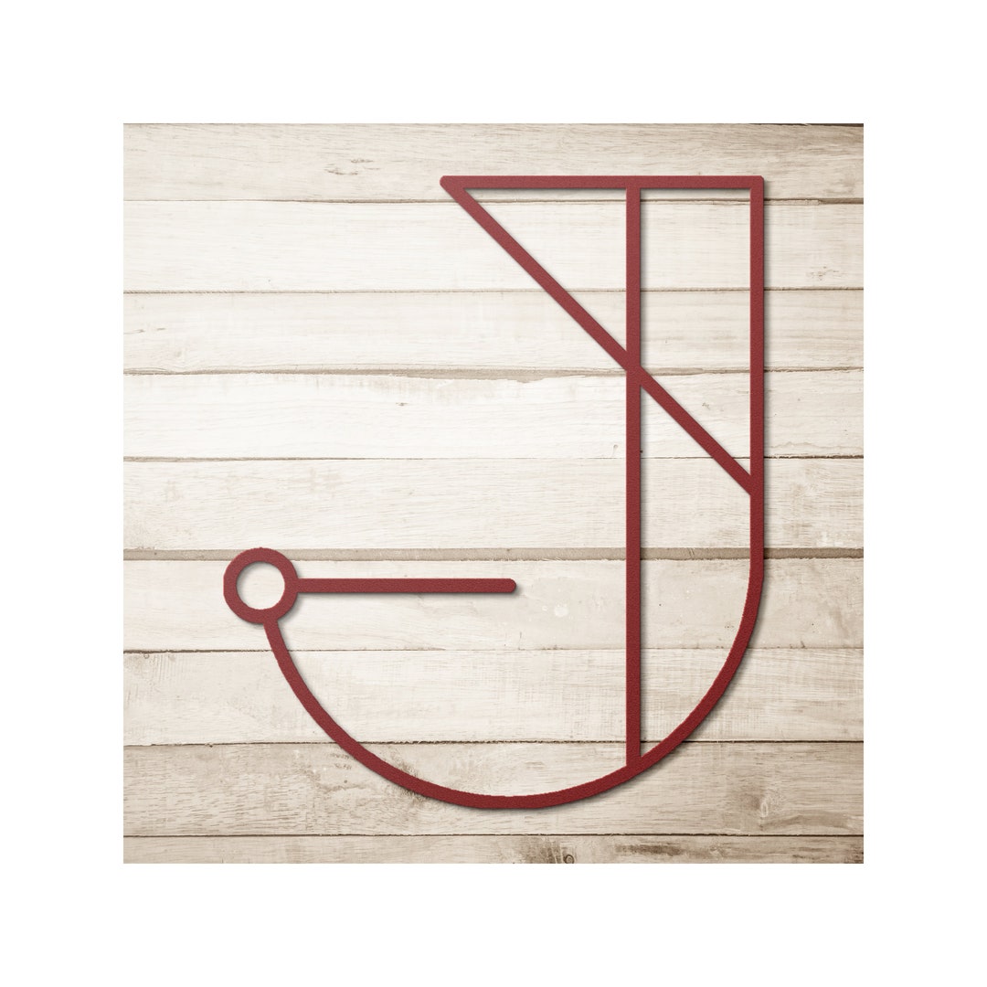 Letter J, Your Initial, Art Deco Letters, Monogram, Metal Signs, Rustic ...