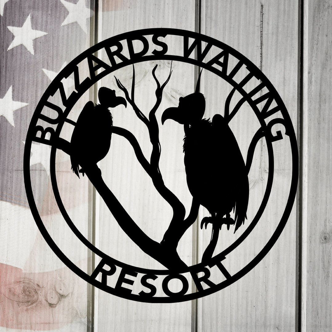 Buzzards Waiting Resort, Country Indoor/outdoor Metal Art, Unique USA ...