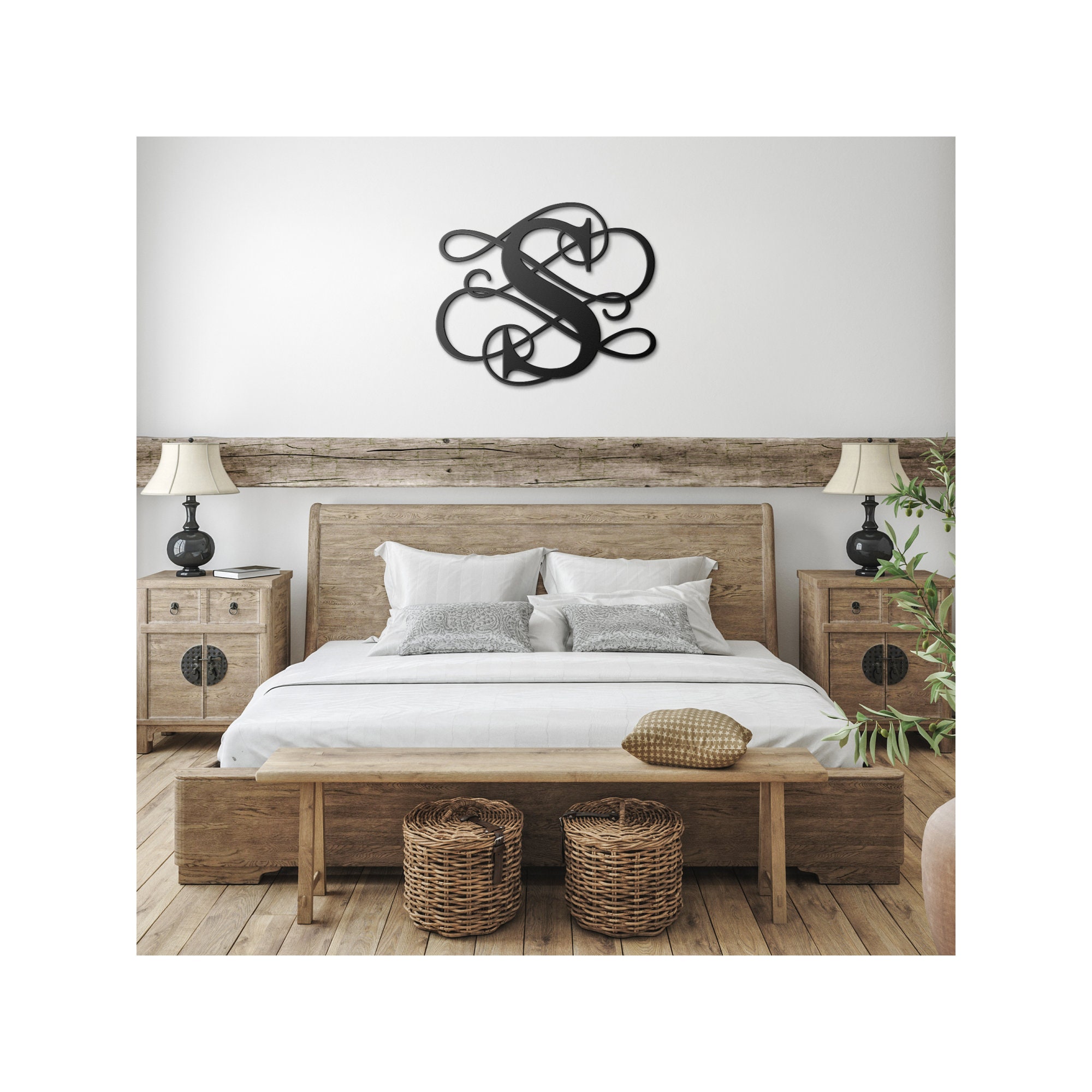 Letter S, Your Initial, Elegant Letters, Monogram, Metal Signs, Rustic ...