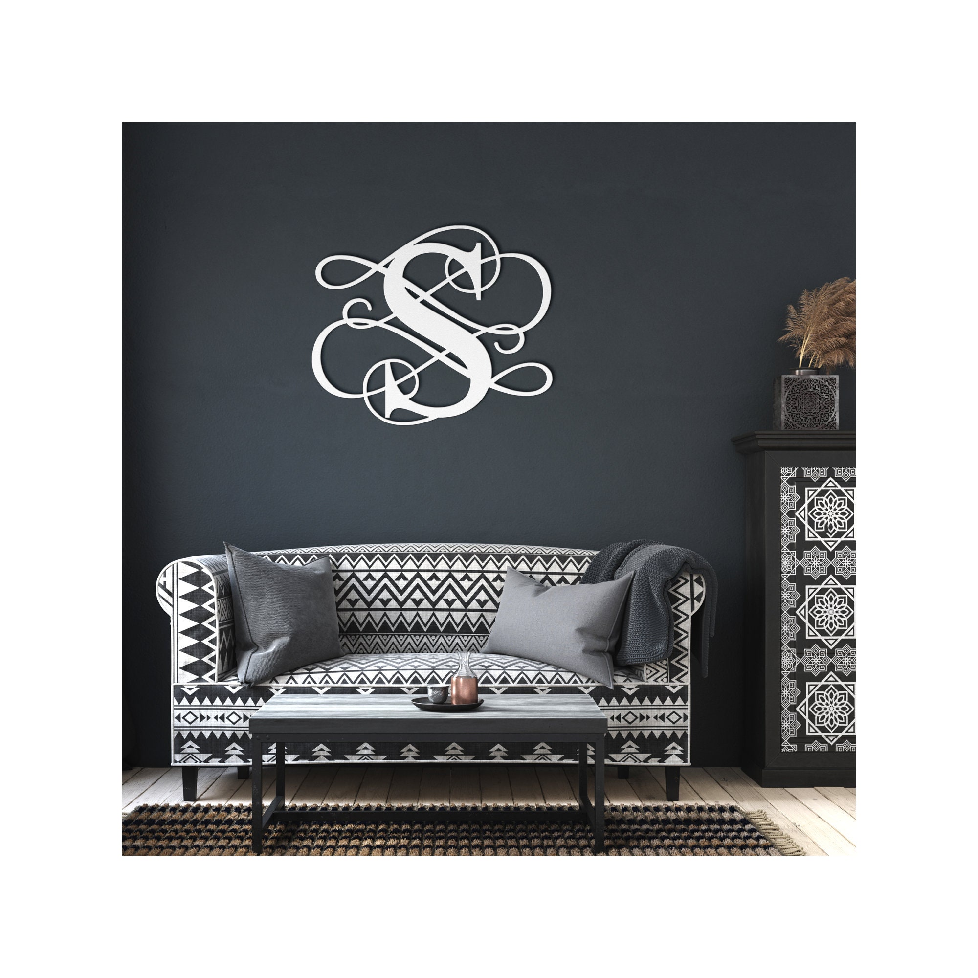 Letter S, Your Initial, Elegant Letters, Monogram, Metal Signs, Rustic ...