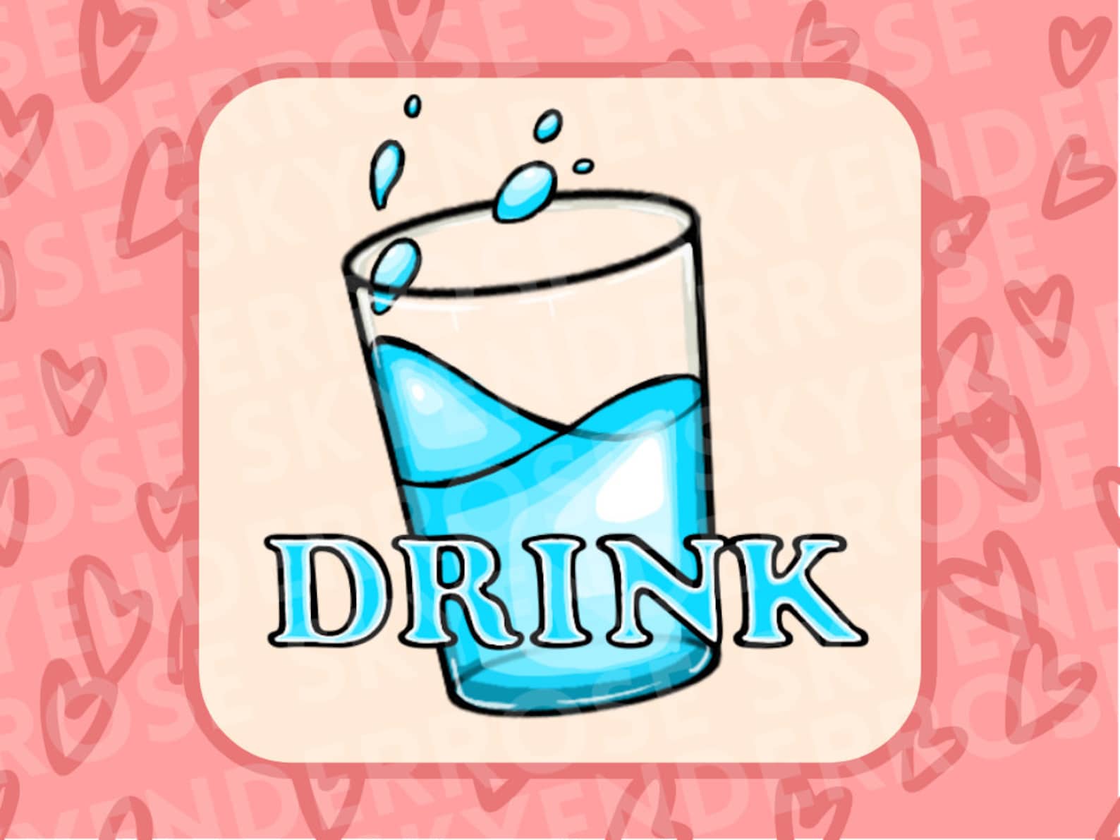 Drink Water Emote for Twitch Chat | Twitch Emote | Discord Emote ...