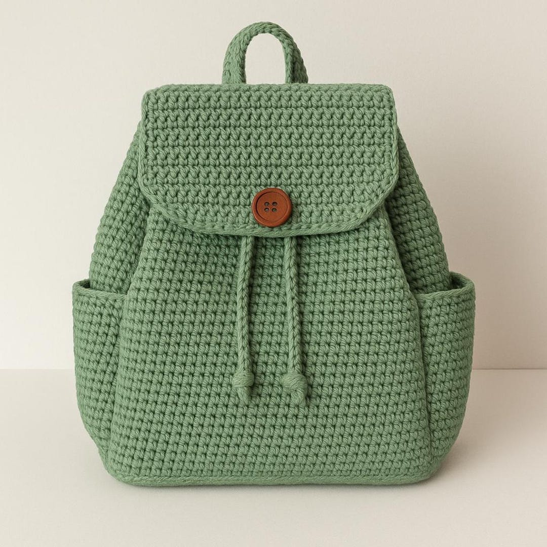 Chunky Crochet Backpack Pattern – Large Drawstring Bag PDF – Everyday ...