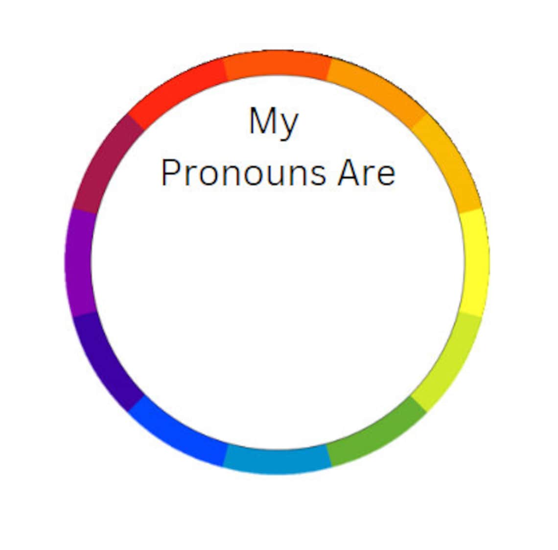 Personal Pronoun Stickers PDF Digital Download 1 Inch Round (one Page ...