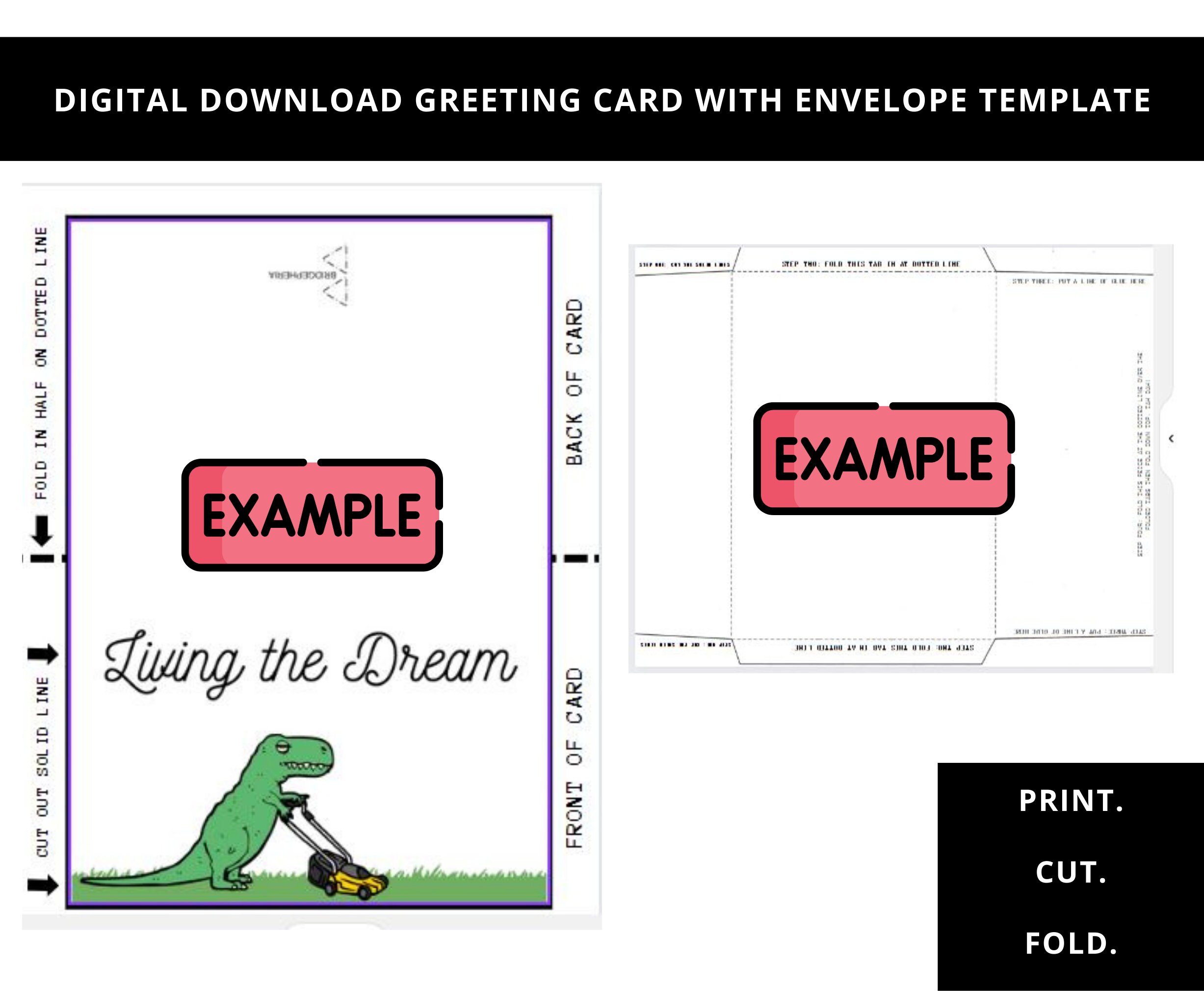 Dinosaur Digital Greeting Card (instant Download!) - Etsy