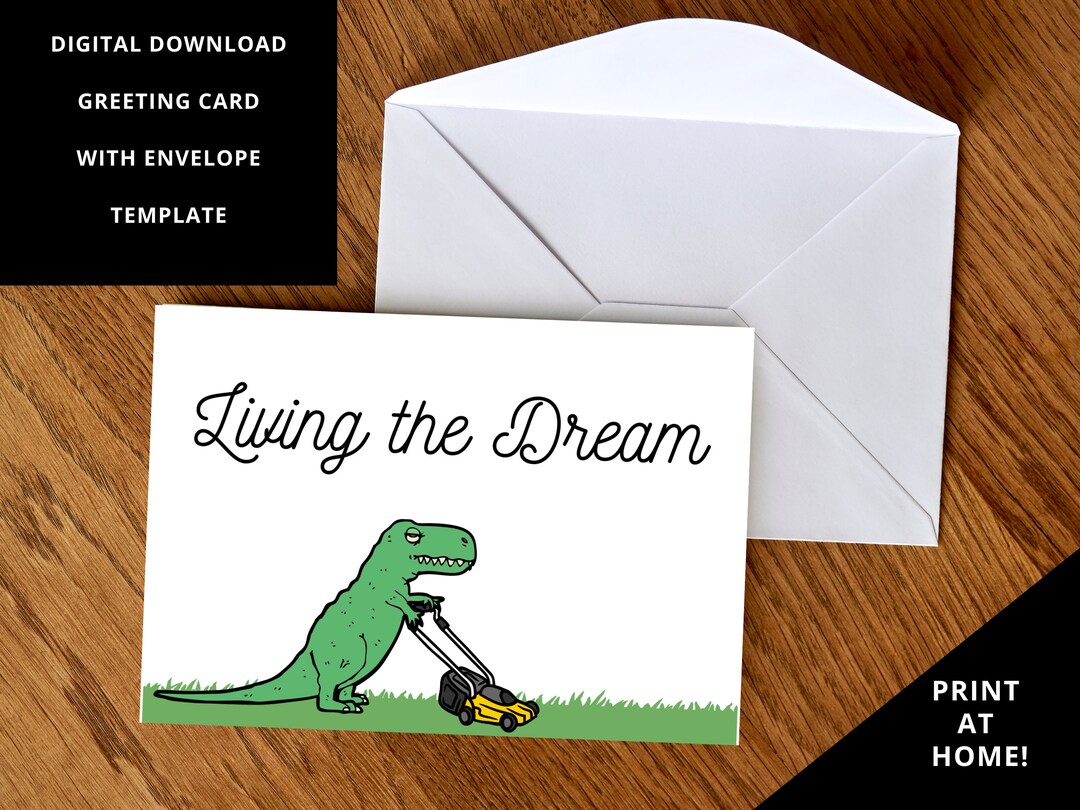 Dinosaur Digital Greeting Card (instant Download!) - Etsy