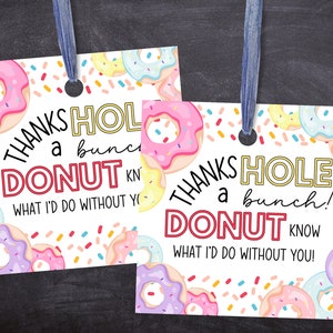 Teacher Appreciation Tag, Donut Teacher Appreciation Week Tag ...