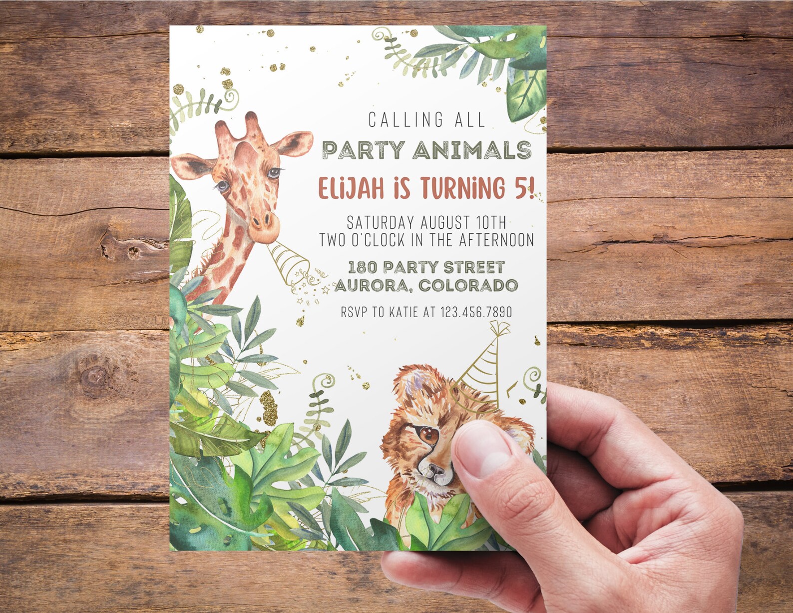 Calling All Party Animals Invitation Editable Party Animals Birthday ...