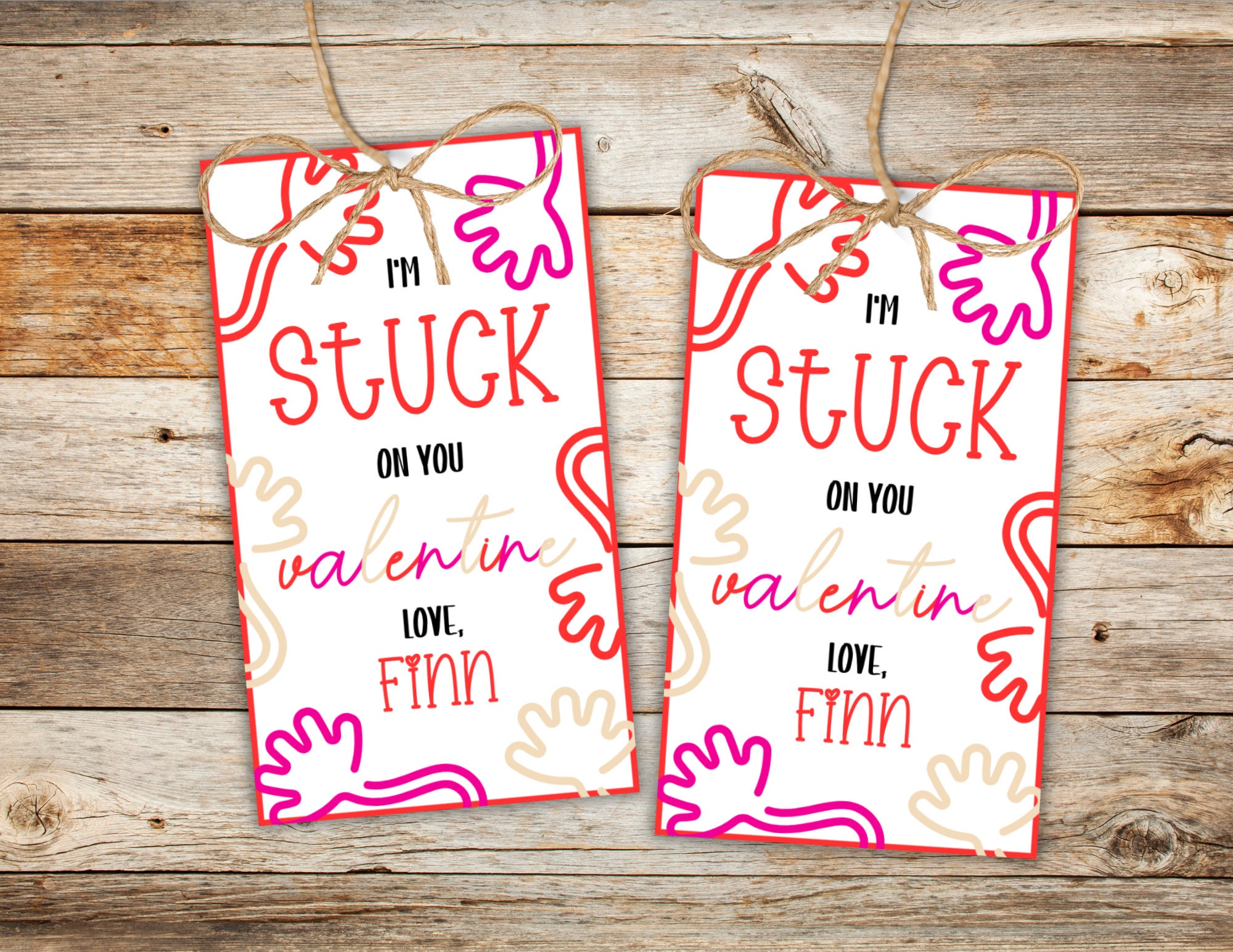 Sticky Hand Valentines | Sticky Hand Valentine Cards | Sticky Hand ...