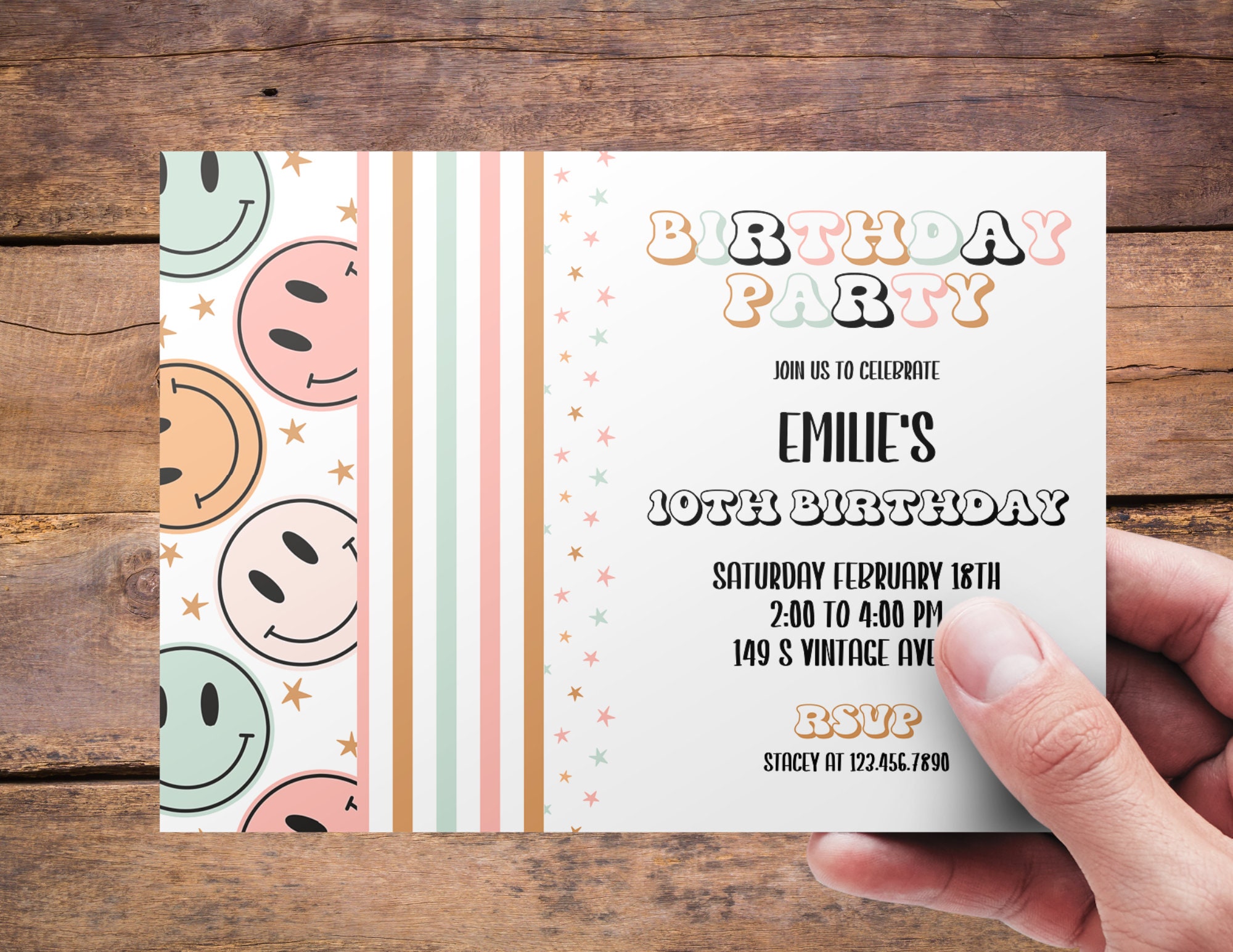 Smile Birthday Invitation Teen Birthday Invitation Girls - Etsy