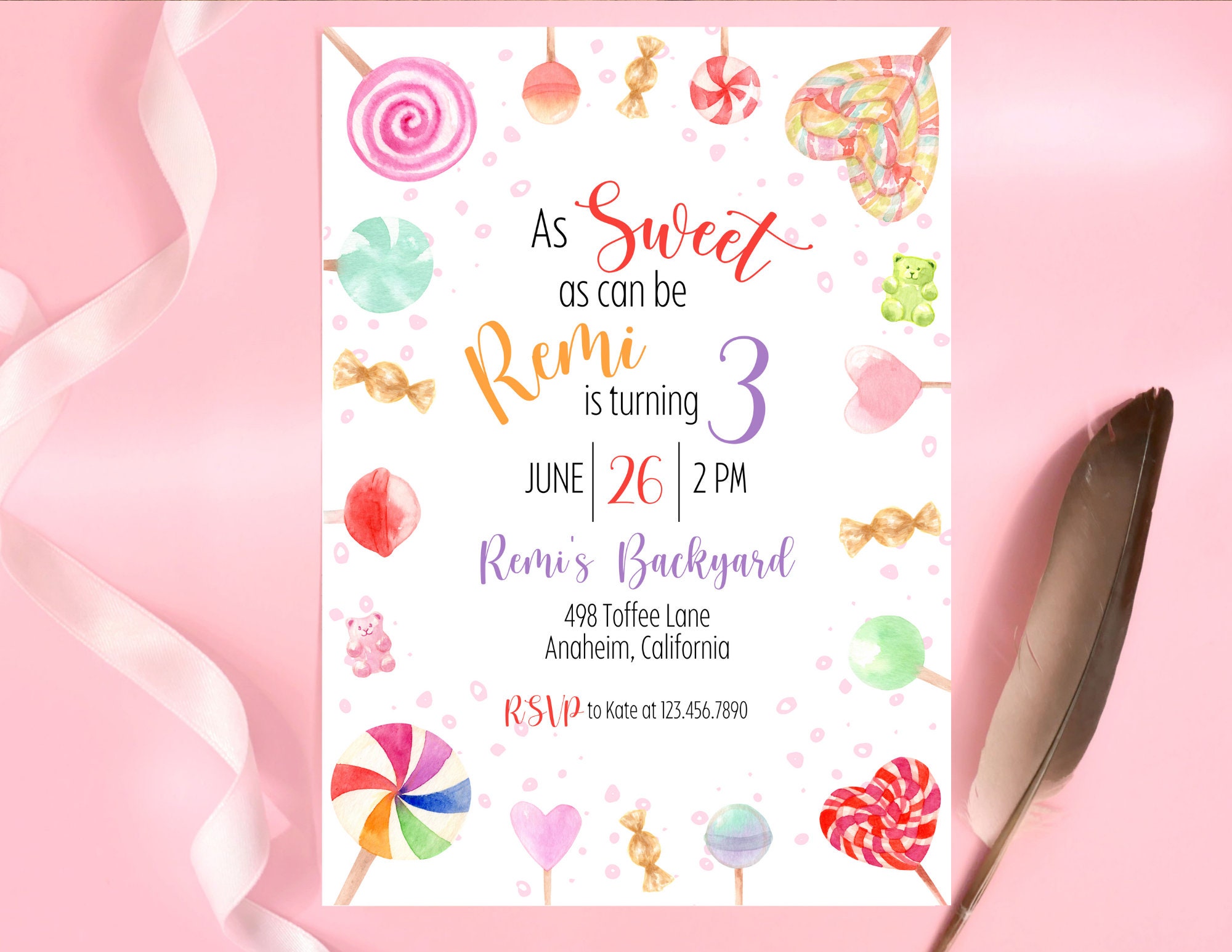 As Sweet as Can Be Birthday Invitation | Sweet Celebration Birthday ...