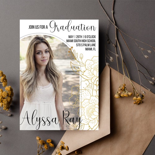 EDITABLE Graduation Party Invitation 2022 Class of 2022 - Etsy