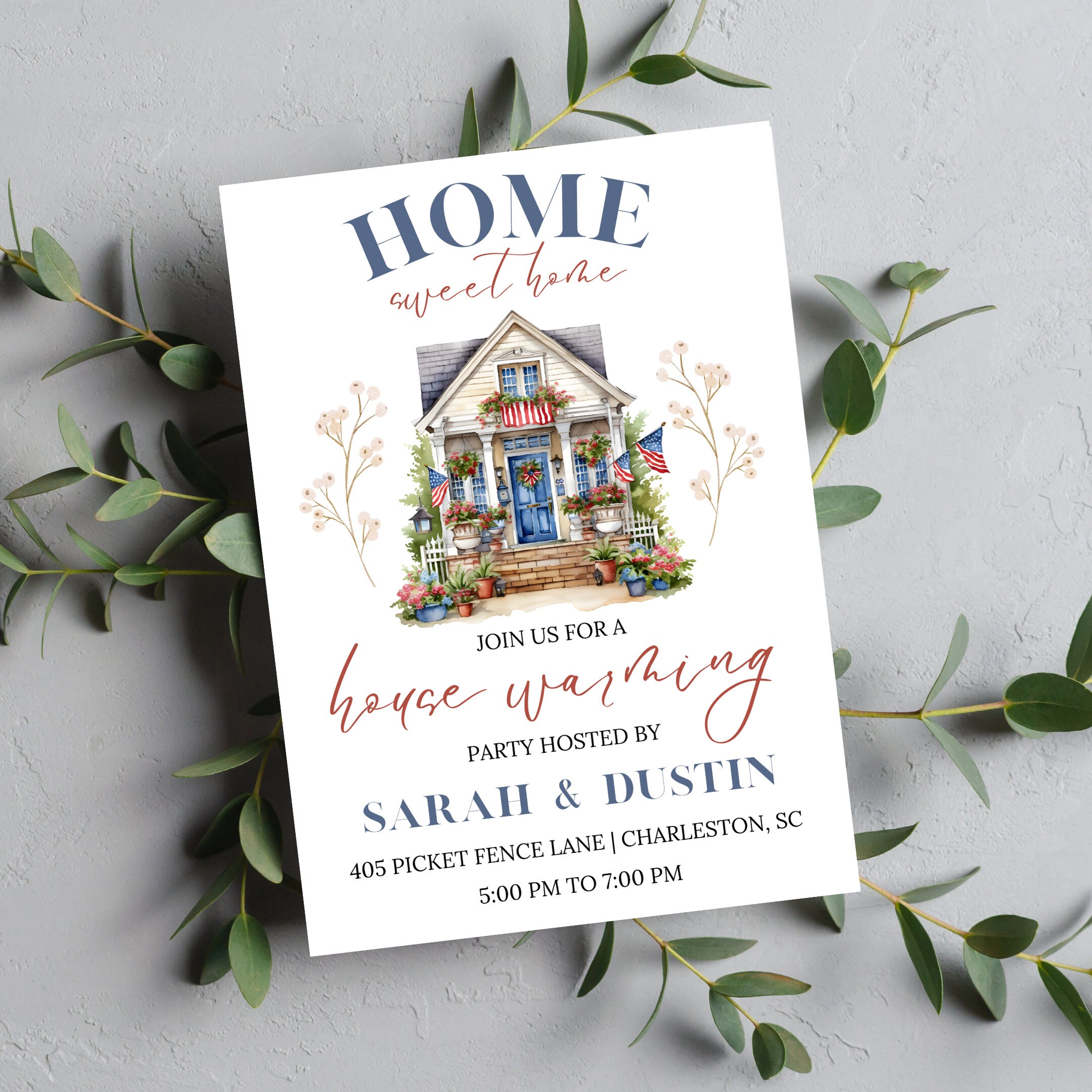 4th of July Editable House Warming Invitation | House Warming Party ...