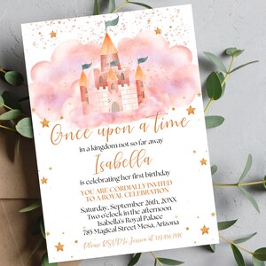 Once Upon A Time Birthday Invitation | Royal Ball Birthday Invitation ...