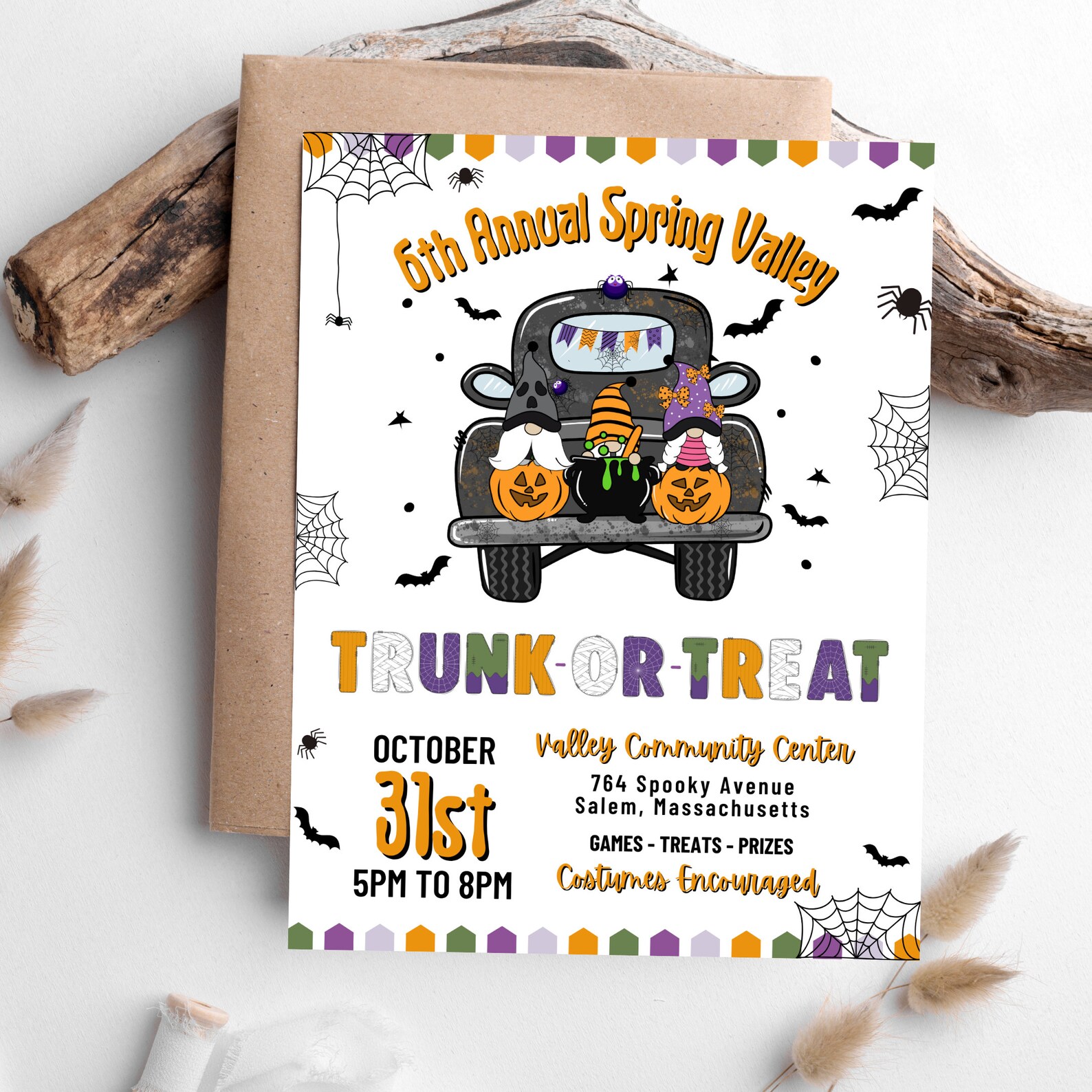 Trunk or Treat Halloween Flyer | Trunk or Treat Invitation | Trunk-or ...