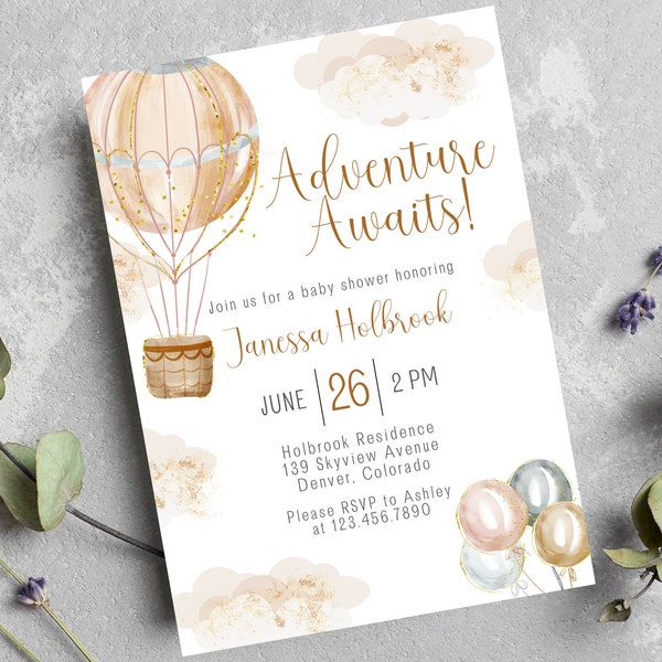 Hot Air Balloon Baby Shower - Etsy