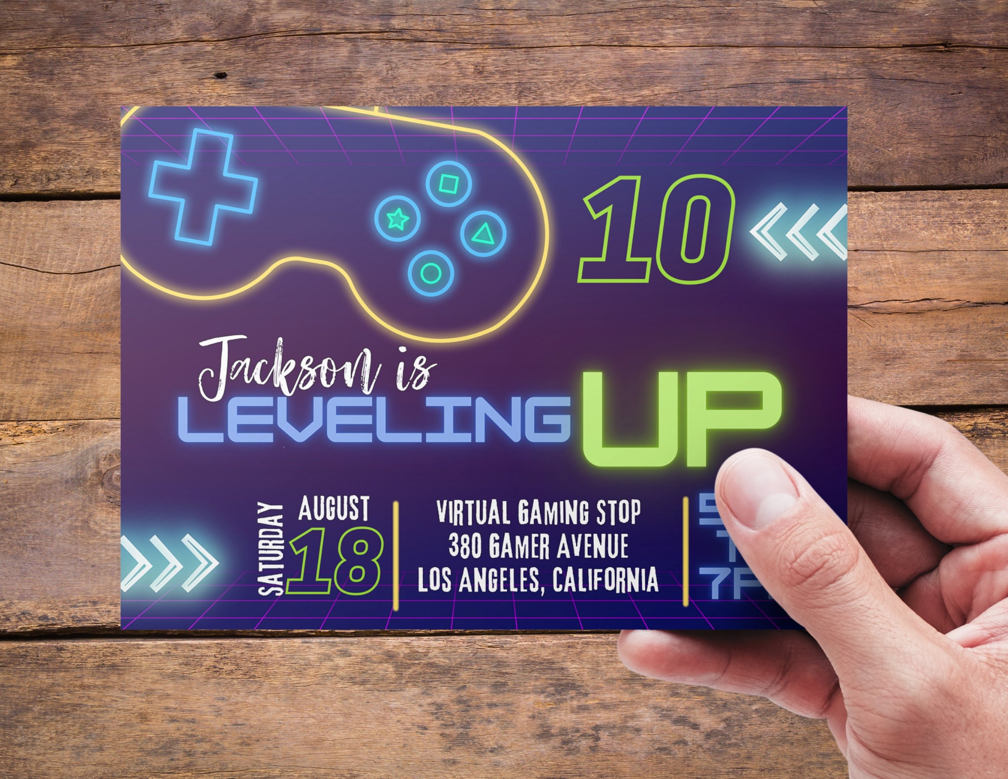 Gamer Birthday Invitation | Video Game Invitation | Gaming Party Invite ...