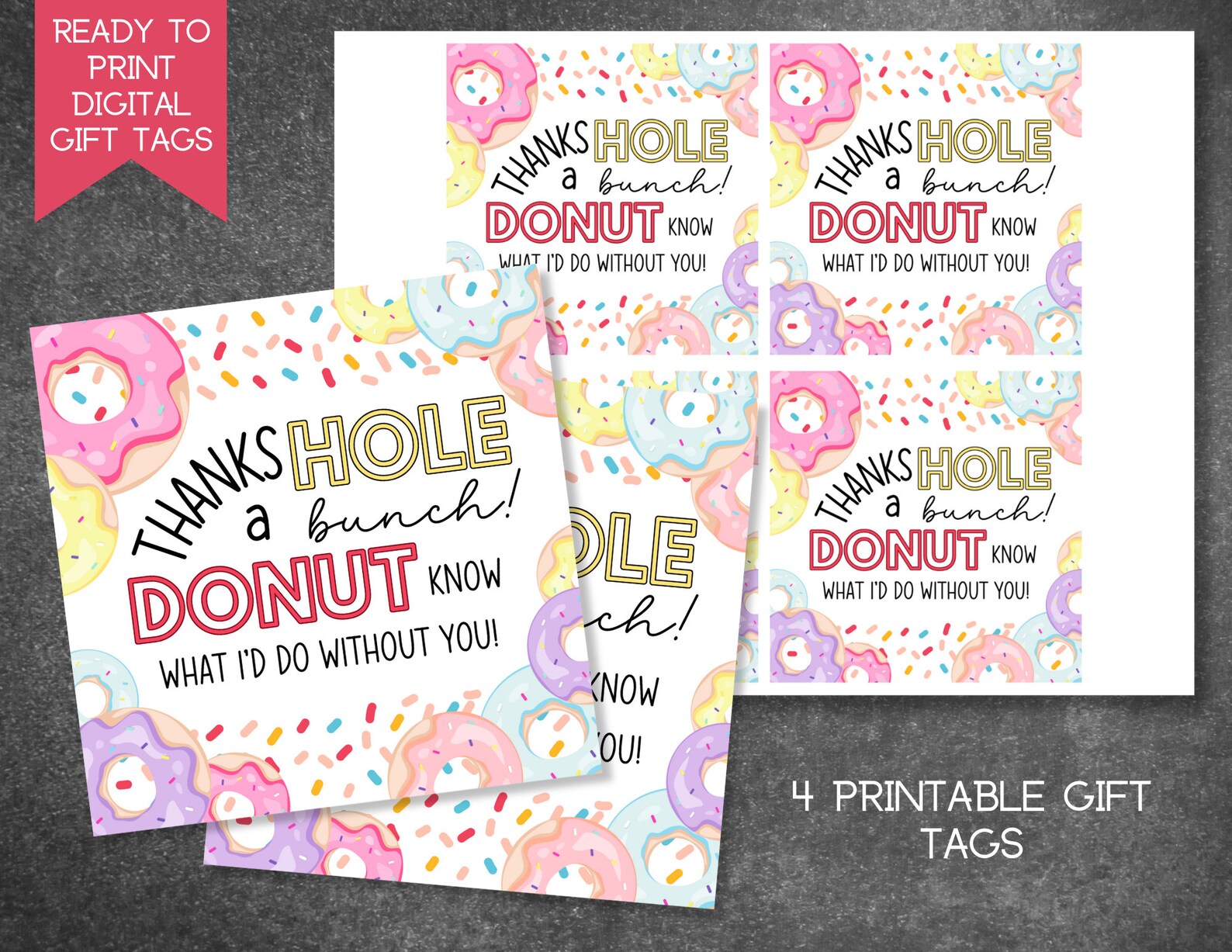 Teacher Appreciation Tag, Donut Teacher Appreciation Week Tag ...