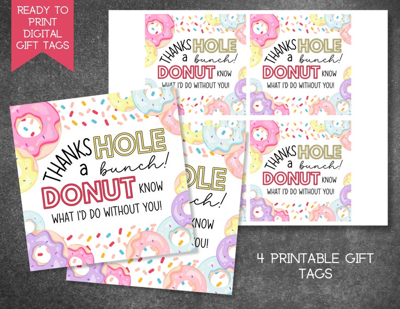Teacher Appreciation Tag, Donut Teacher Appreciation Week Tag ...
