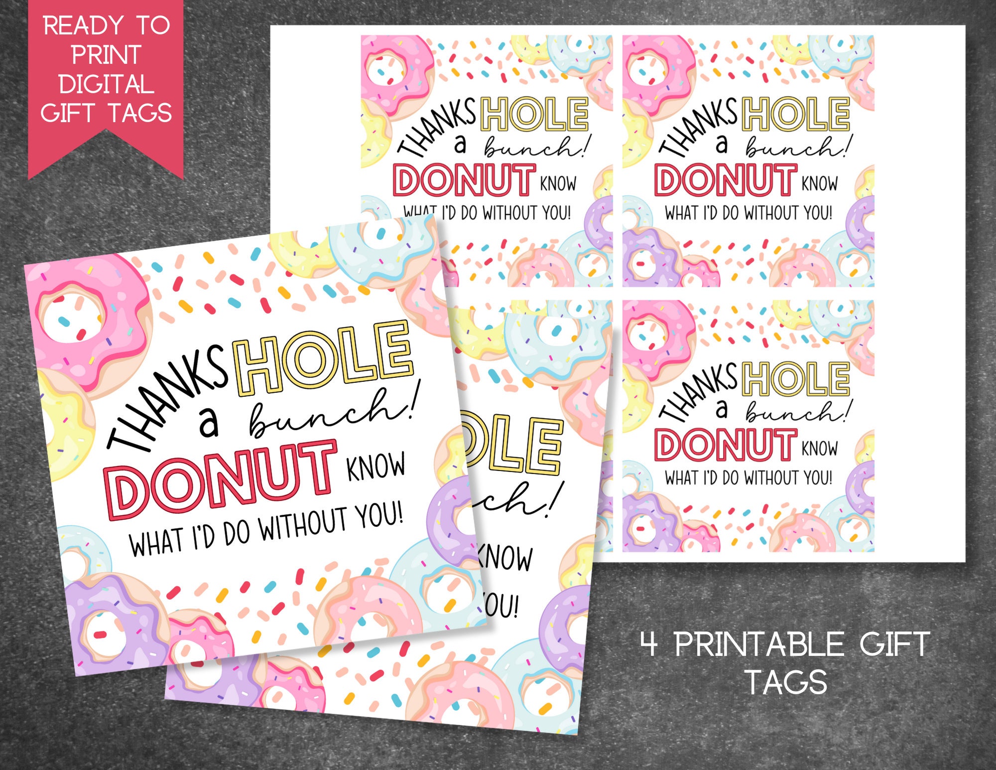 Teacher Appreciation Tag, Donut Teacher Appreciation Week Tag ...