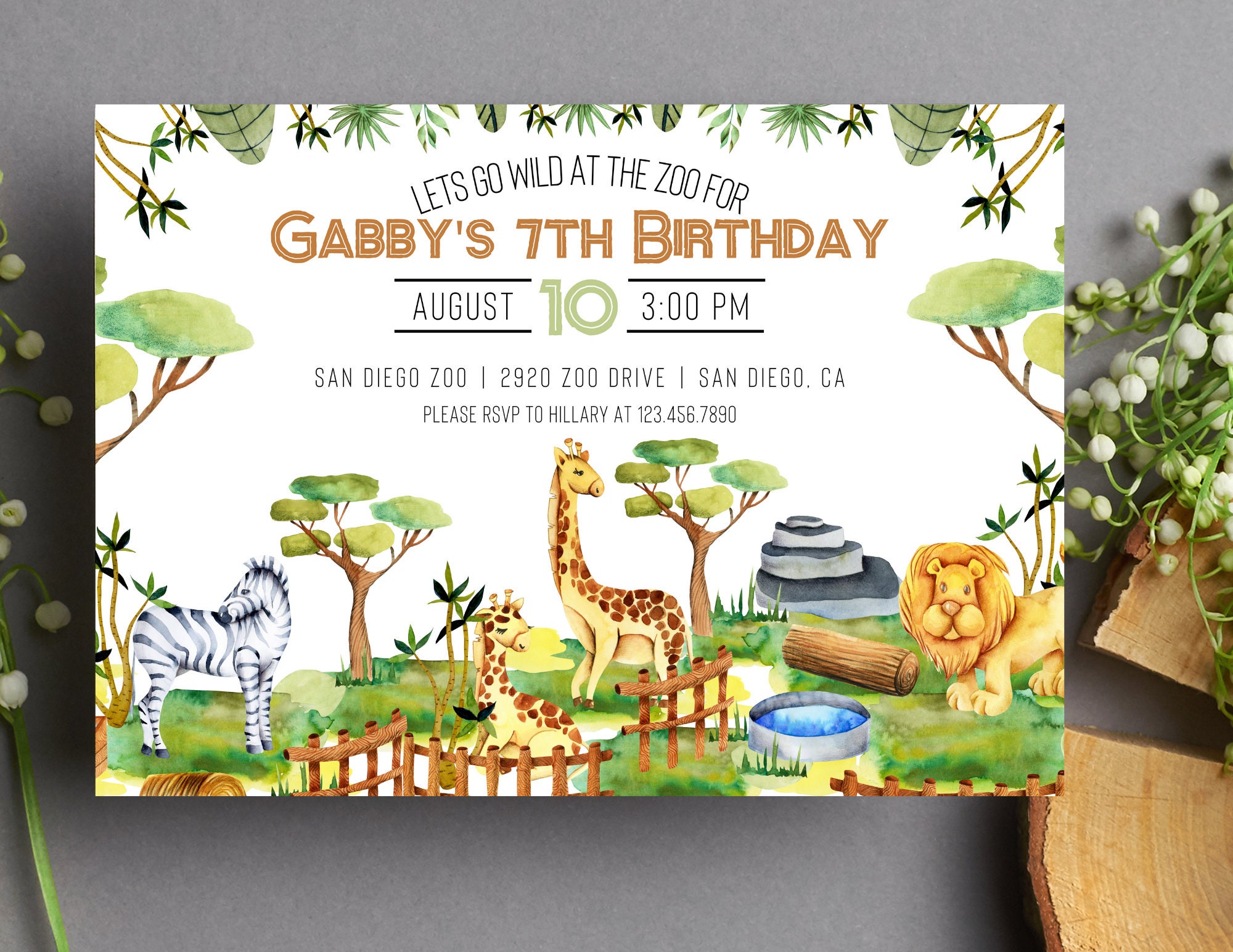 Zoo Birthday Invitation Zoo Birthday Invite Zoo Birthday Party ... Zoo Birthday Invitation Zoo Birthday Invite Zoo Birthday Party ...