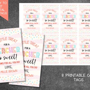 Teacher Appreciation Tag, Sweet Treat Teacher Appreciation Week Tag ...