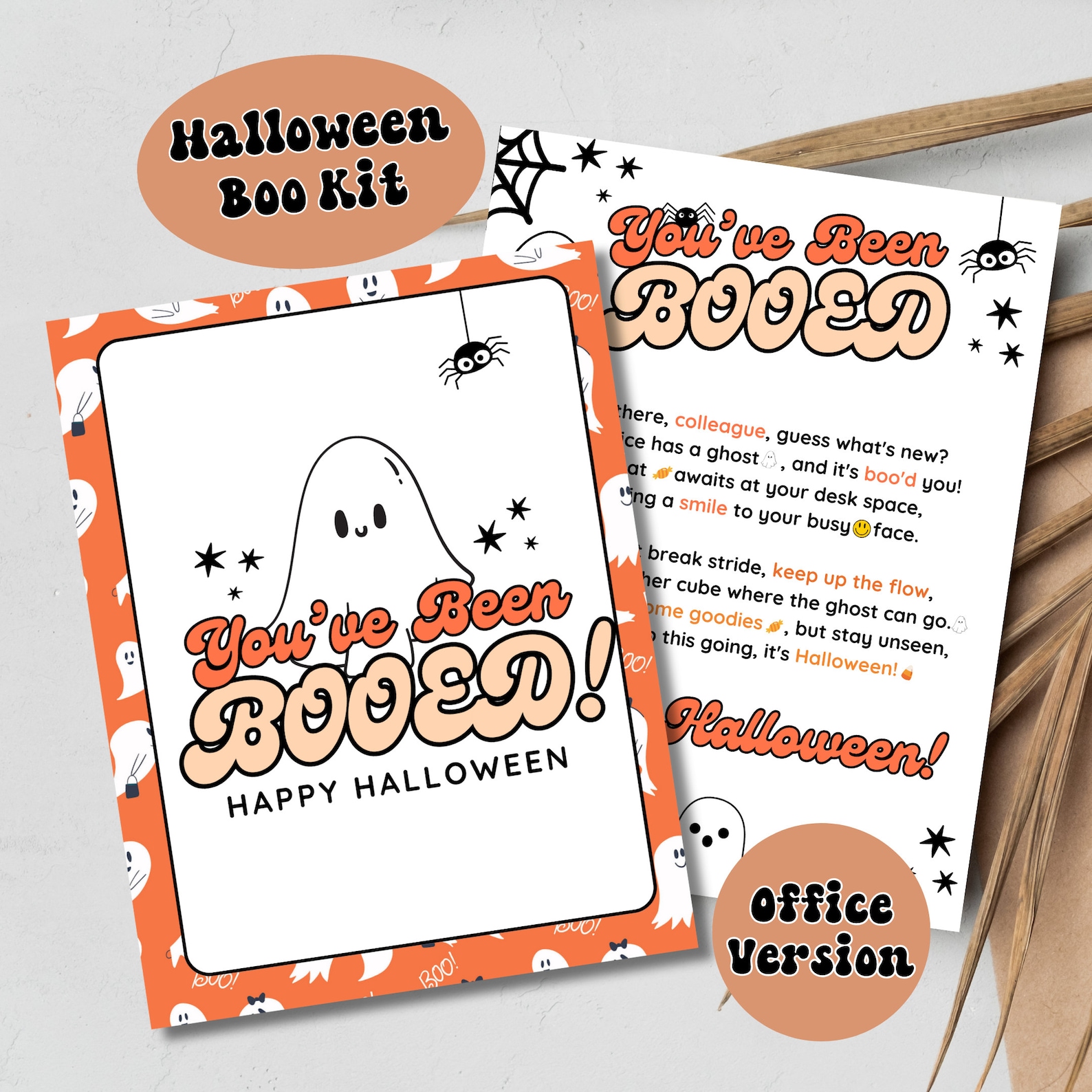 I've Been Booed Coworker Game | I've Been Booed at Work Printable | You ...