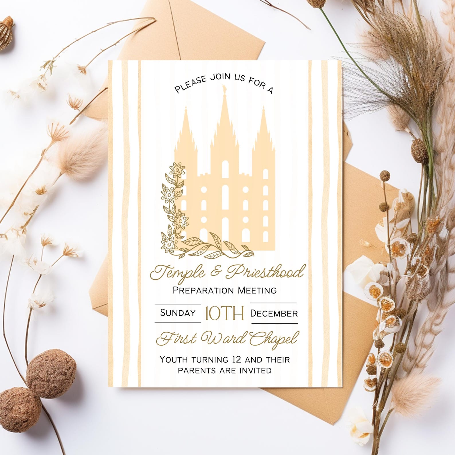 Temple and Priesthood Preview Invitation, LDS Temple and Priesthood ...