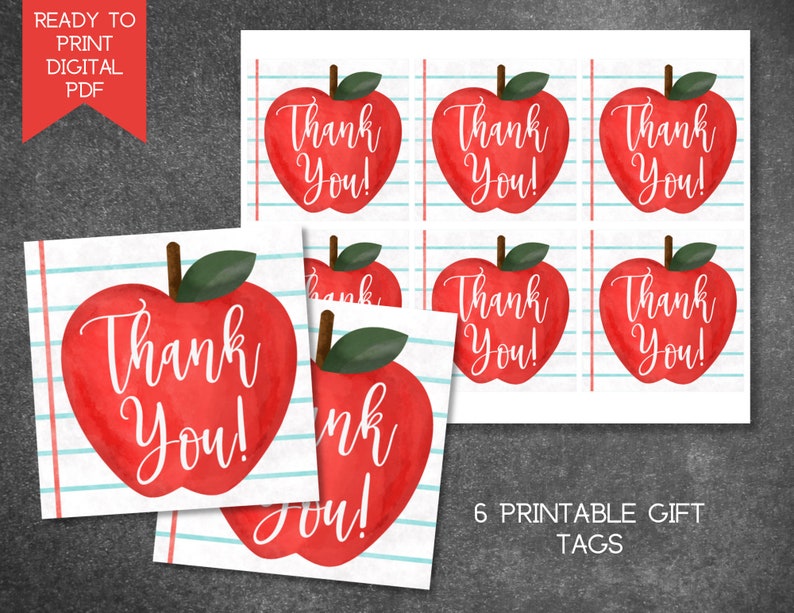 Teacher Appreciation Tag, Apple Teacher Appreciation Week Tag ...