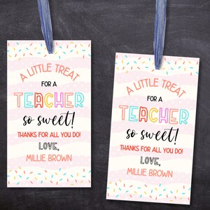 Teacher Appreciation Tag, Sweet Treat Teacher Appreciation Week Tag ...