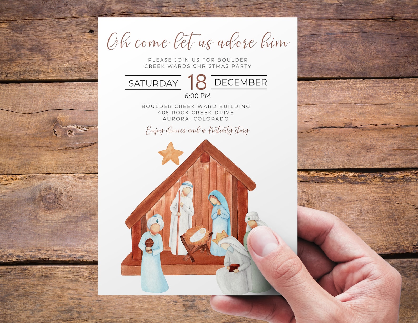 Latter Day Saint Ward Christmas Party Invitation | Relief Society Party ...
