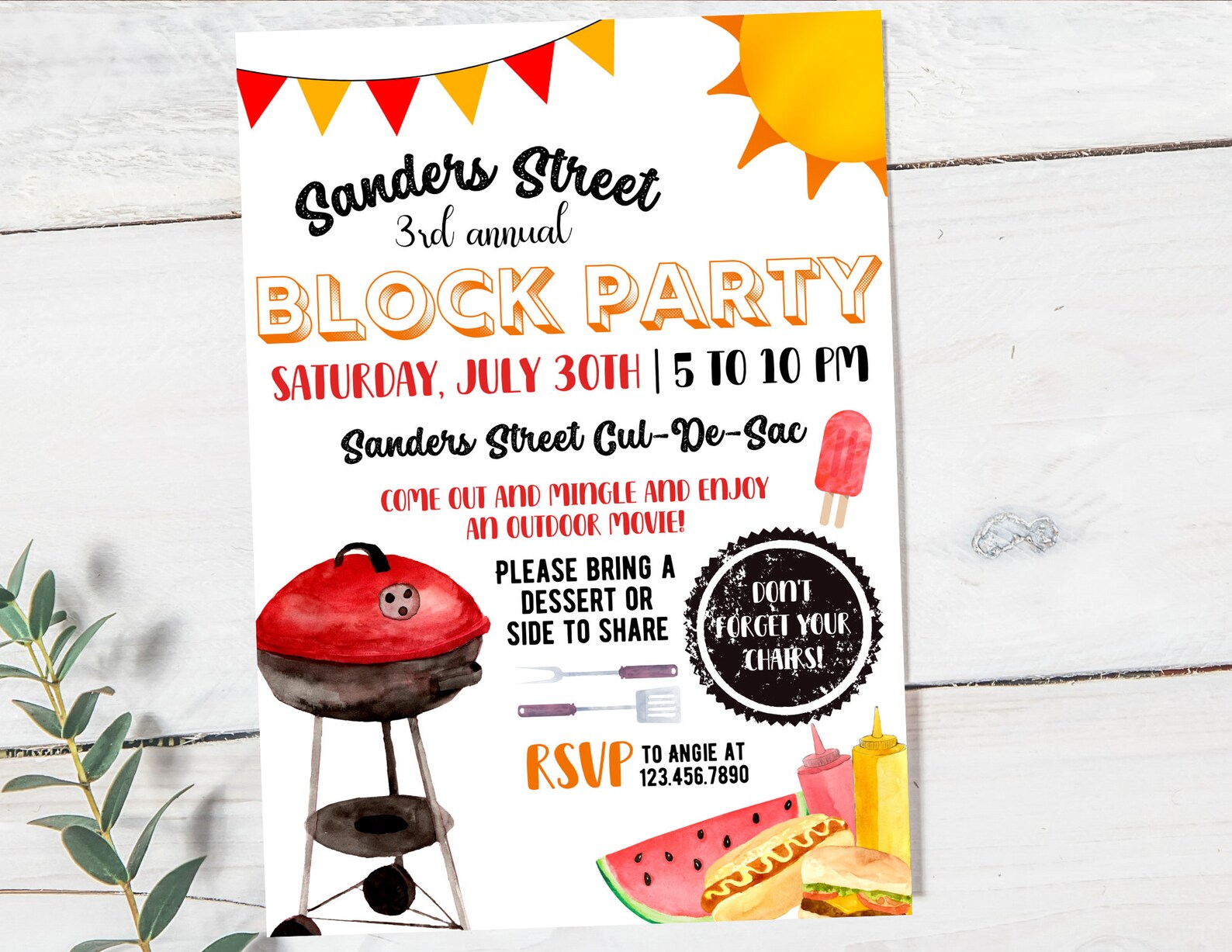 Block Party Invitation | Block Party Flyer | Block Party Invitation ...