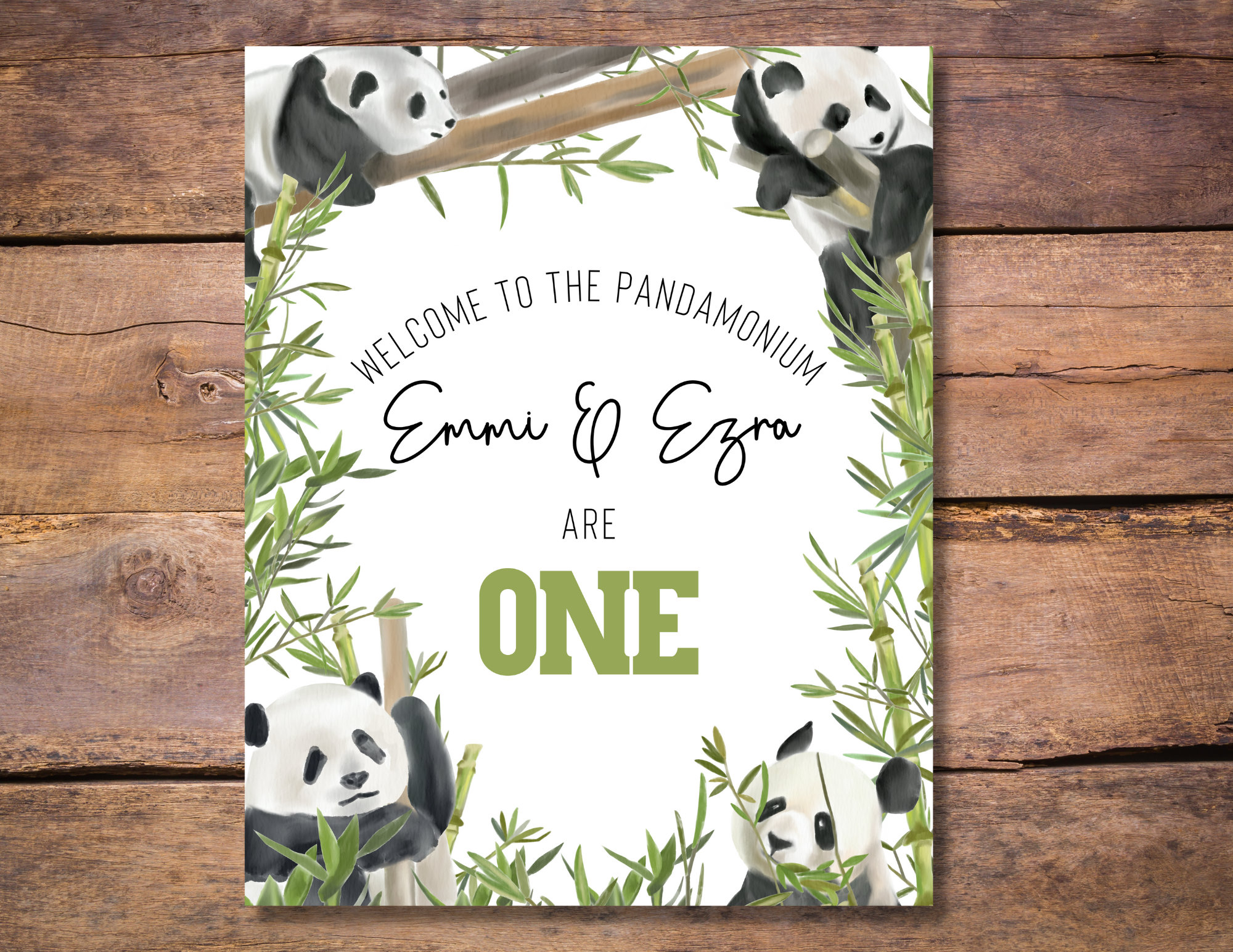 Panda Birthday Party Welcome Sign Let the Pandamonium Begin - Etsy