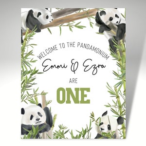 Panda Birthday Party Welcome Sign | Let the Pandamonium Begin | Panda ...