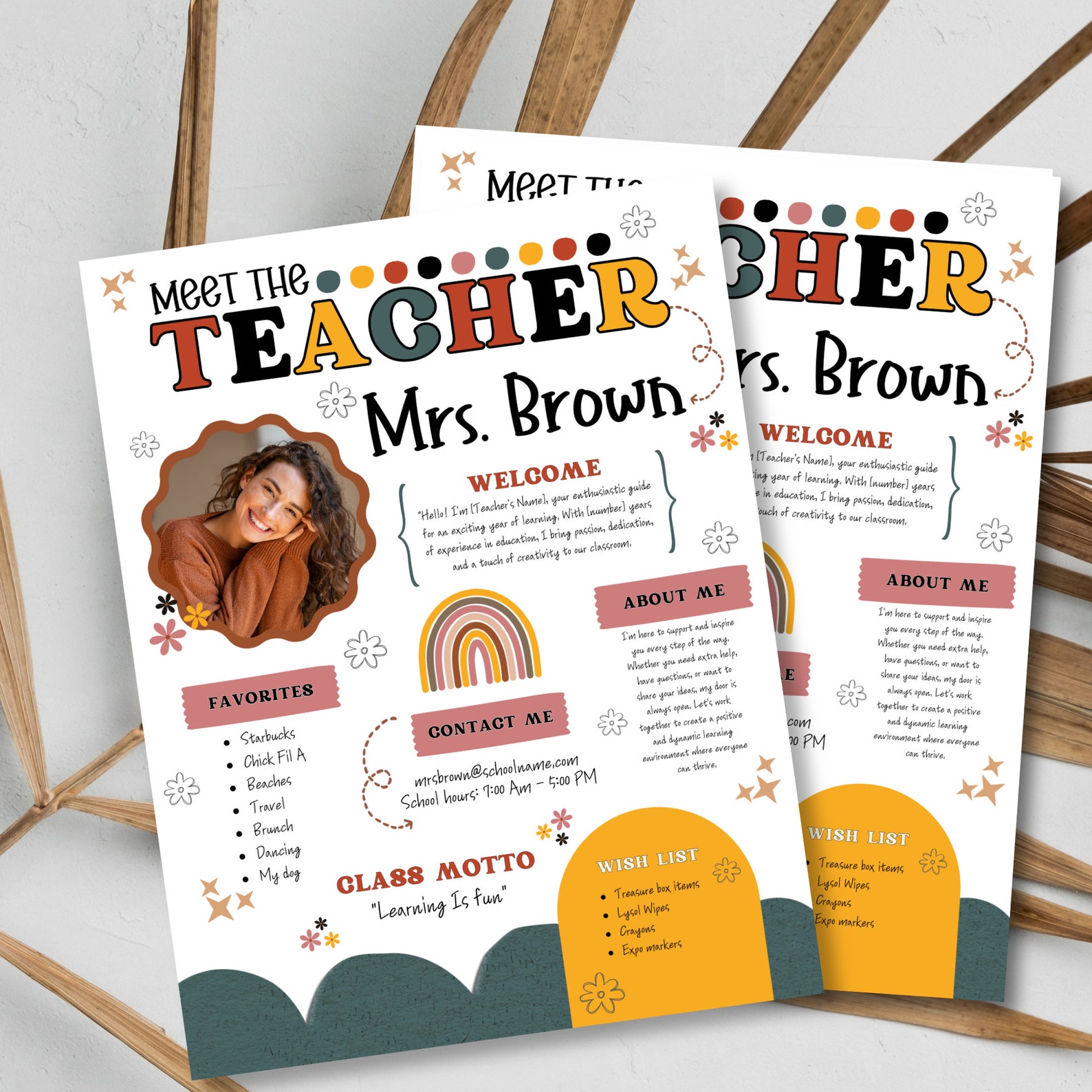Meet the Teacher Teacher Template Back to School Flyer - Etsy