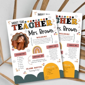 Meet the Teacher | Teacher Template | Back to School Flyer | Teacher ...