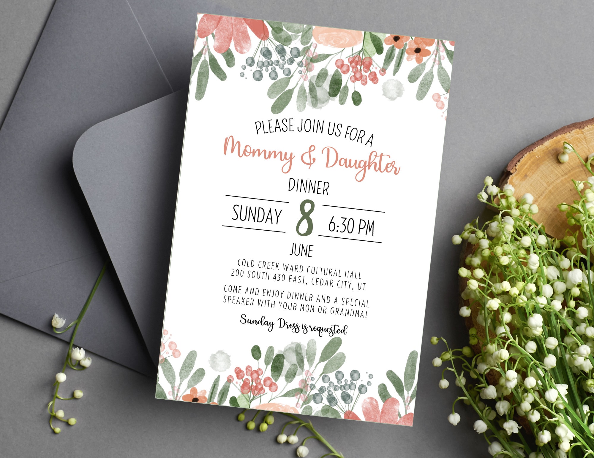Mommy and Daughter Dinner Invitation | Mother Daughter Dinner ...