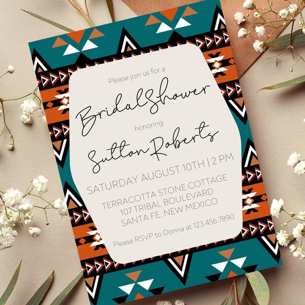 Aztec Wedding Invitation - Etsy