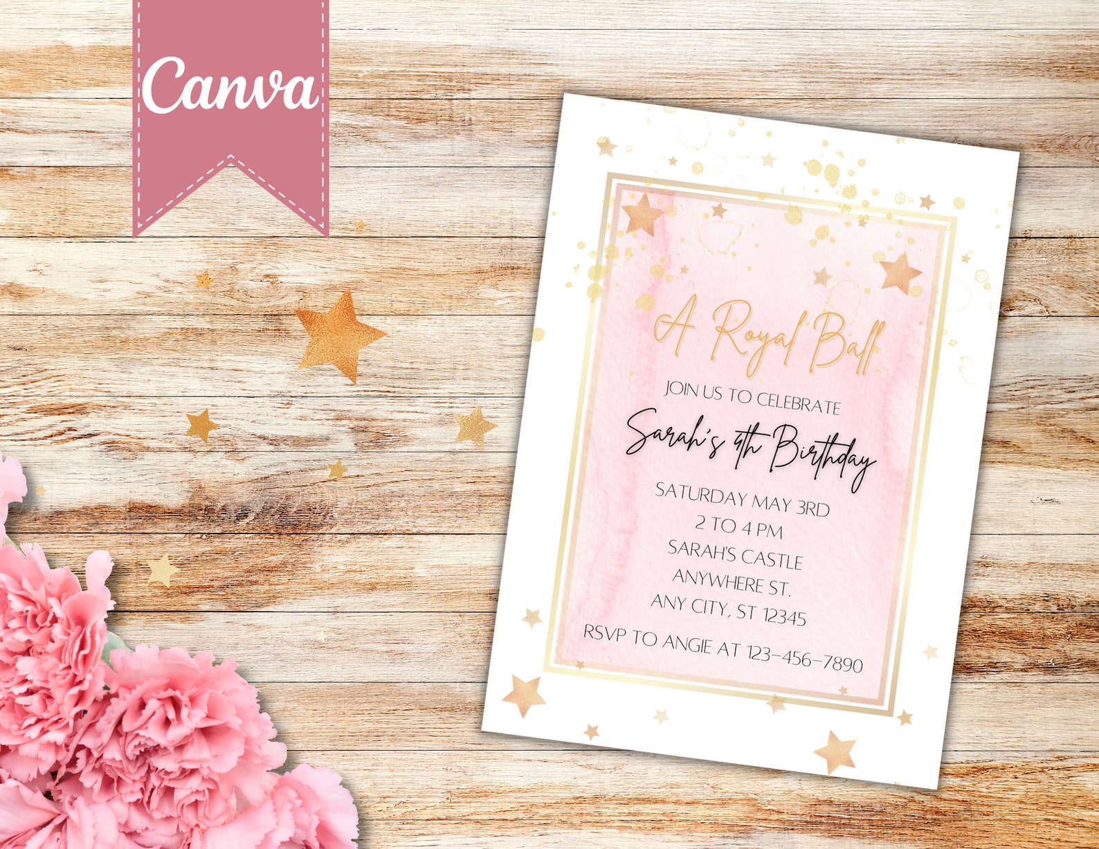 Royal Ball Birthday Party Invitation | Princess Party Template | Girl ...