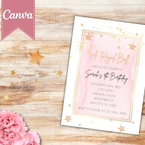 Royal Ball Birthday Party Invitation | Princess Party Template | Girl ...
