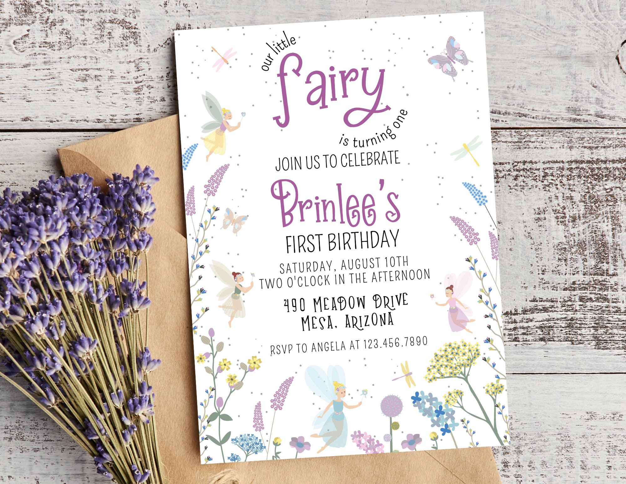Fairy Birthday Invitation Fairy Birthday Fairy Invitation Birthday ...