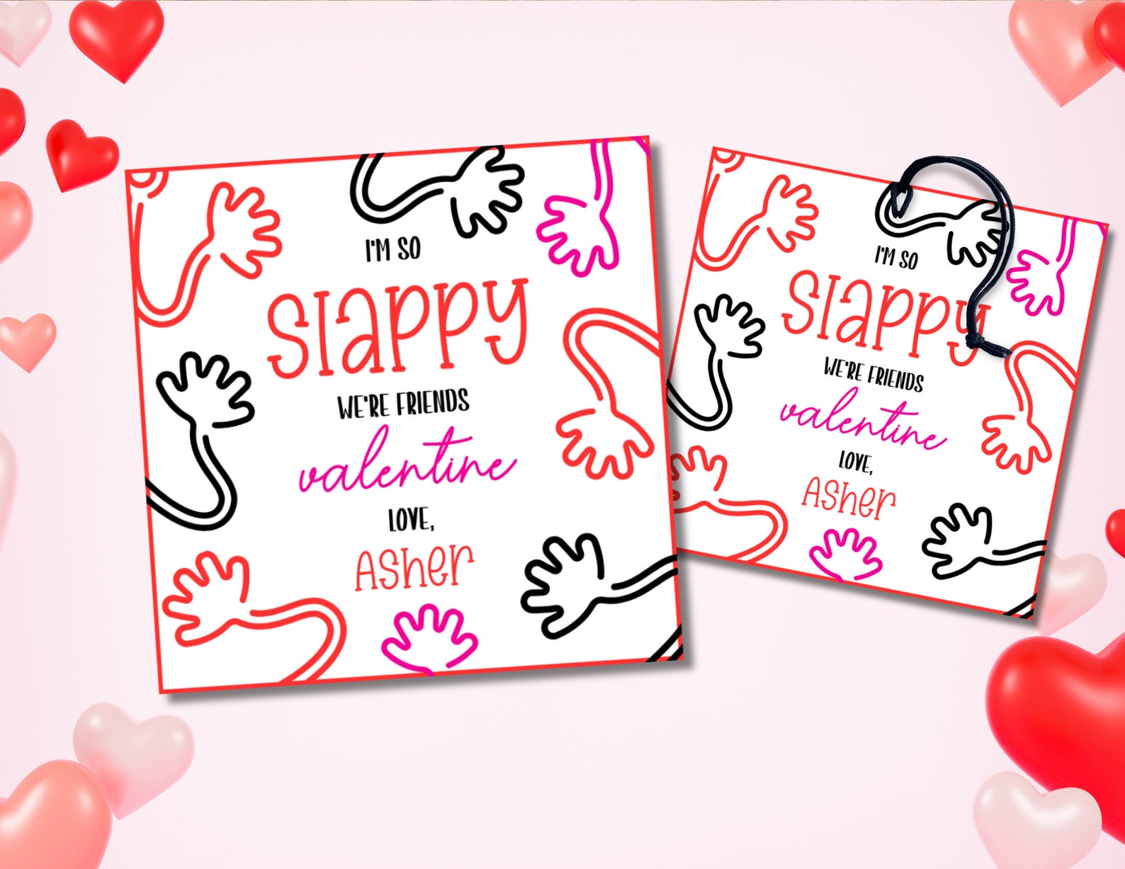 Sticky Hand Valentines Sticky Hand Valentine Cards Sticky Hand ...